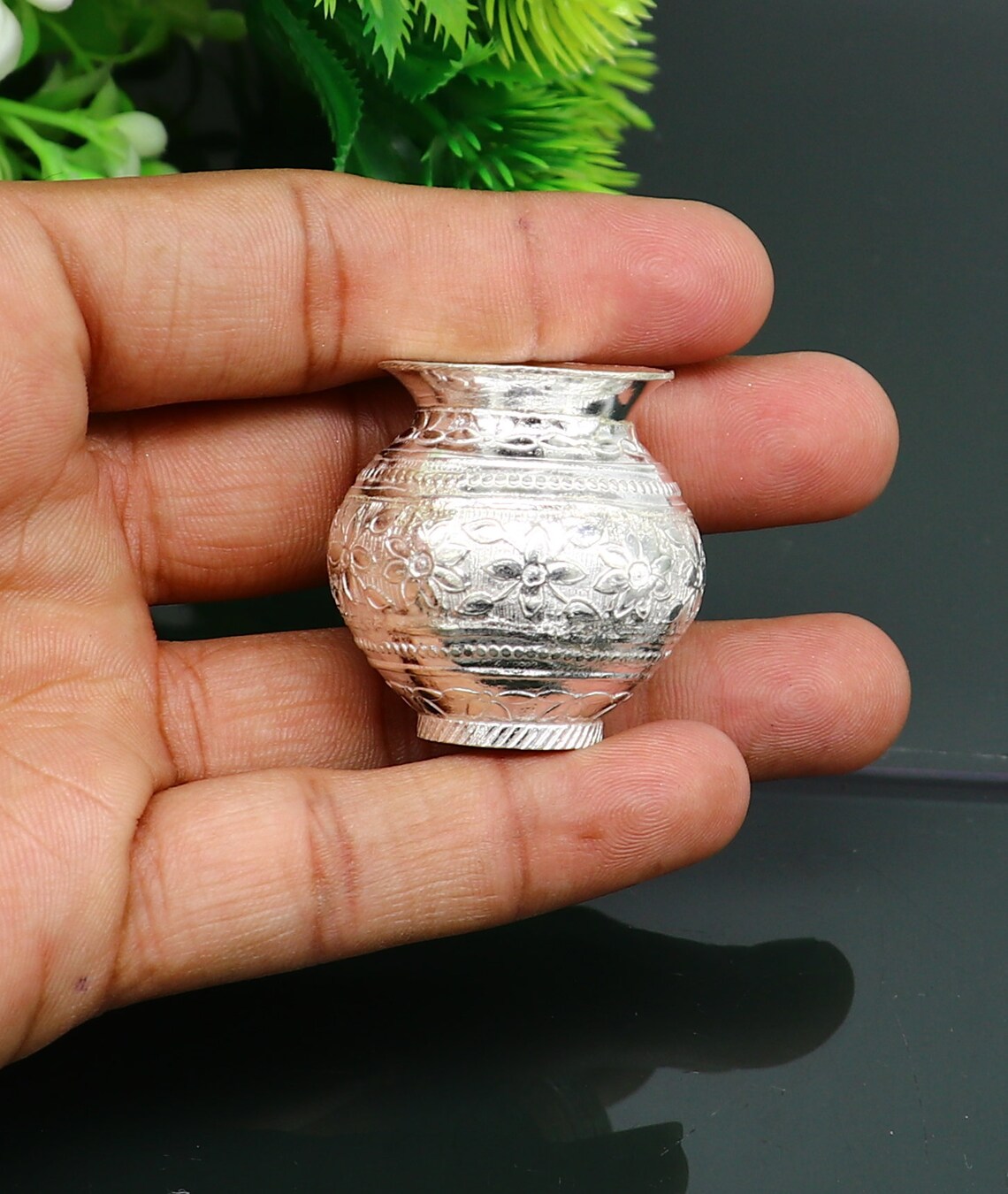 Solid Sterling Silver Handmade Designer Small Kalash or Pot, Unique ...