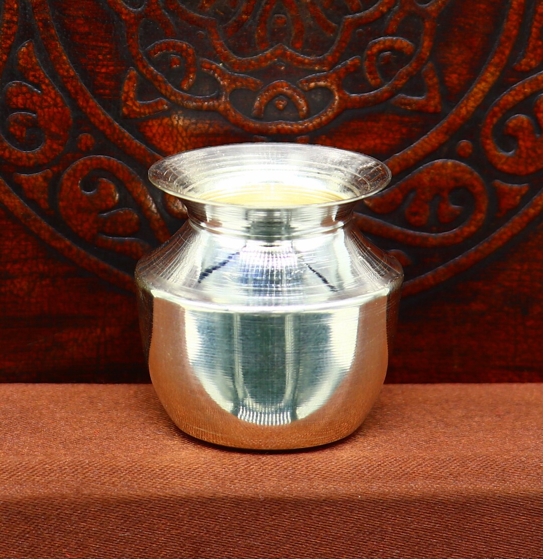 Pure 925 Sterling Silver Handmade Plain Small Kalash or Pot, Unique ...