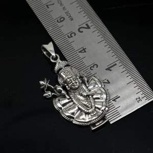 925 Sterling Silver Handmade Hindu God Lord Krishna Shrinathji Pendant ...