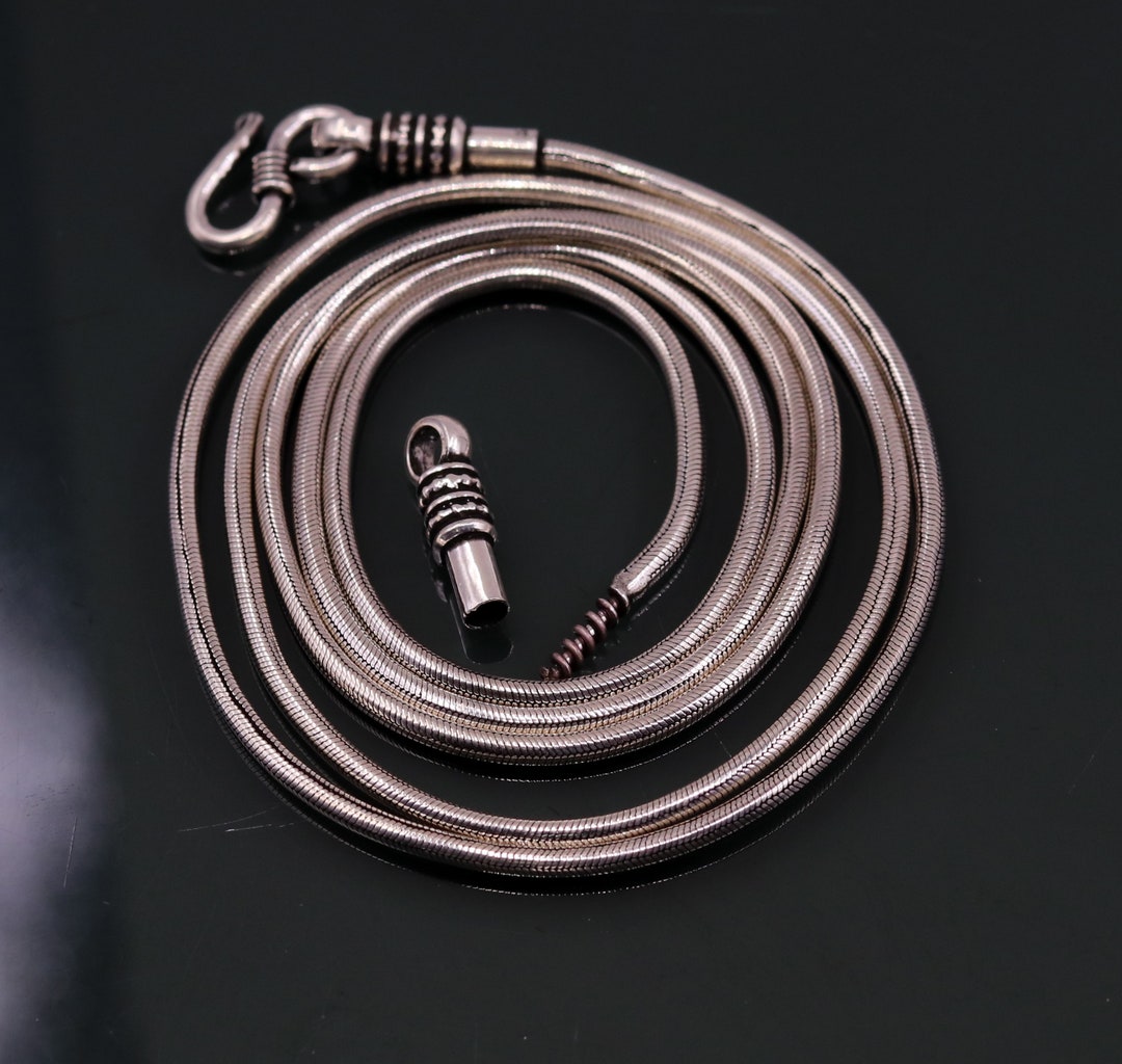 925 Sterling Silver Handmade Screw Chain, Pendant Chain, Custom Length ...