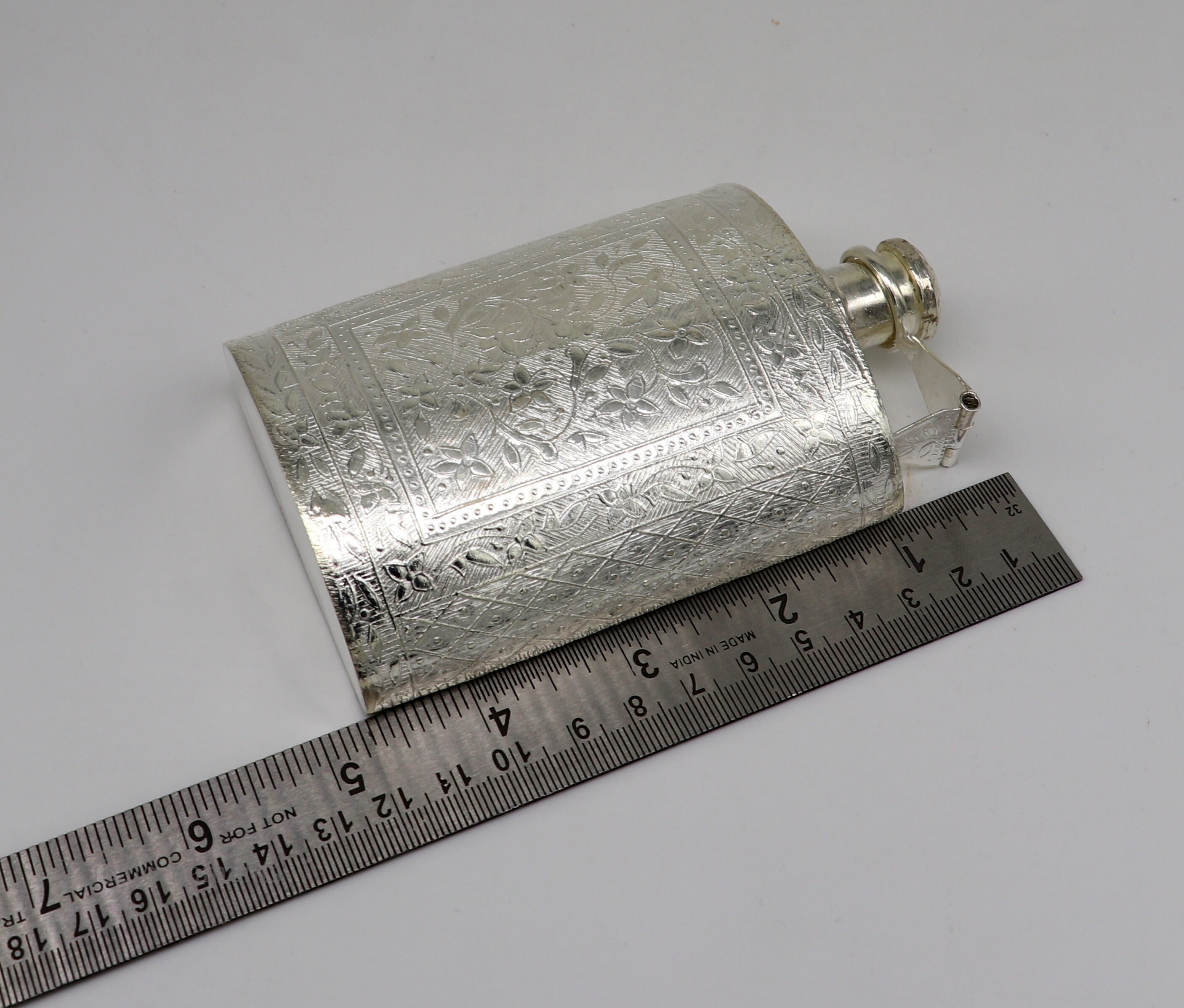 925 Sterling Silver Customized Design Silver Wine Bottle, Silver Drink ...