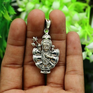 925 Sterling Silver Handmade Hindu God Lord Krishna Shrinathji Pendant ...