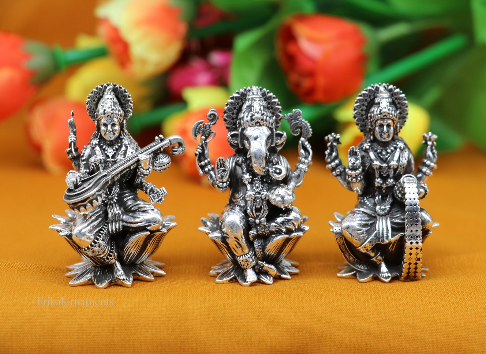 2 925 Sterling Silver Handmade Hindu Idols Laxmi - Etsy