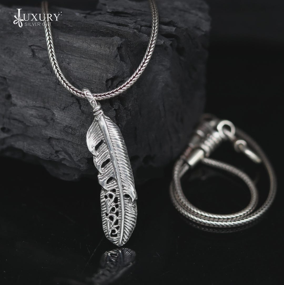 925 Sterling Silver Unique Bird Wing Pendant/ Bird Feather Pendant ...