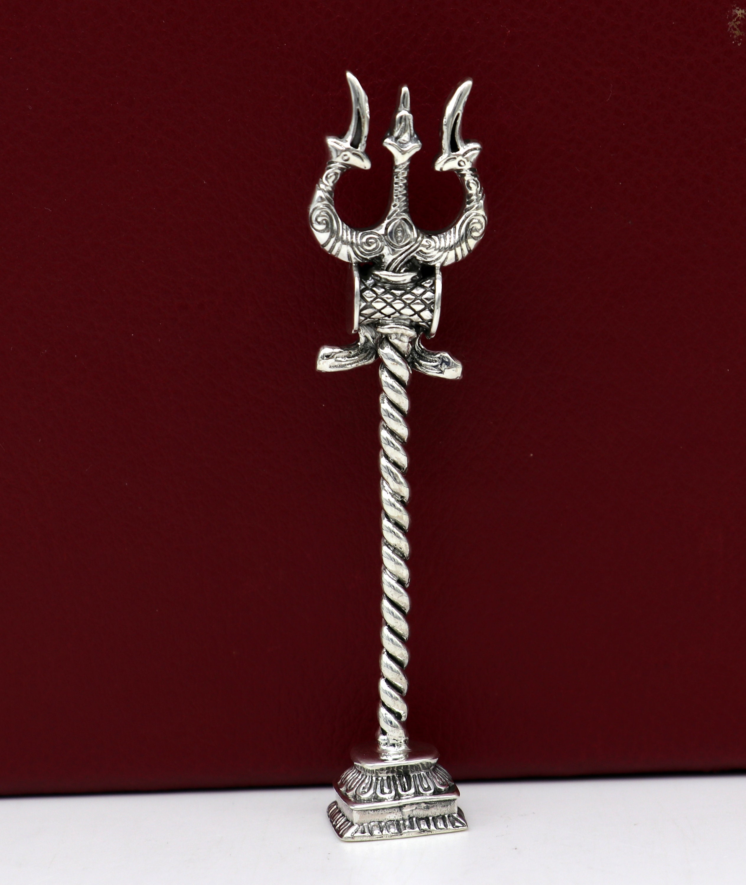 925 Sterling Silver Handmade Lord Shiva Trident With Damaru - Etsy