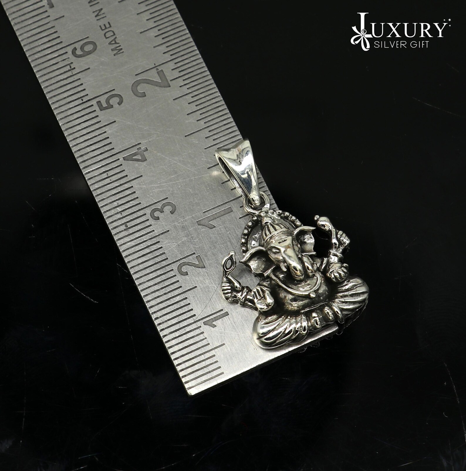 925 Sterling Silver Handmade Idol Ganesha Pendant, Amazing Stylish ...