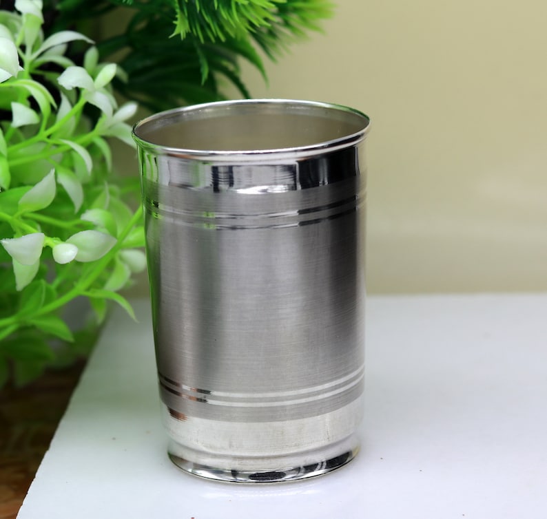 999 Pure Silver Handmade Exclusive Gifting Water Glass, Silver Tumbler ...