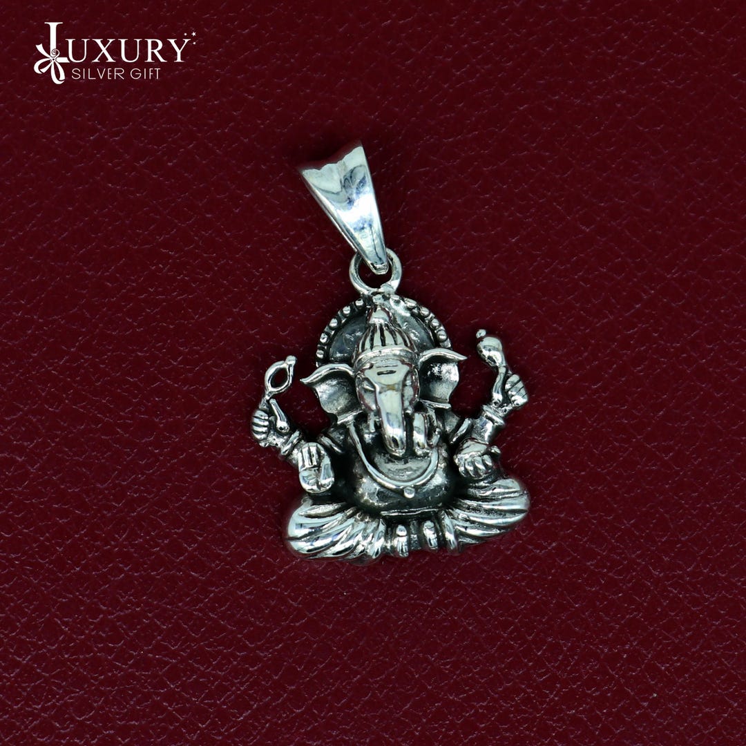 925 Sterling Silver Handmade Idol Ganesha Pendant, Amazing Stylish ...