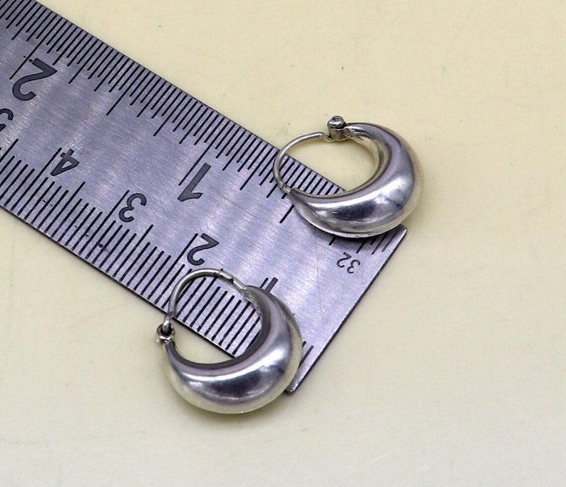 925 Sterling Silver Handmade Hoops Kundal Earring, Excellent Designer ...