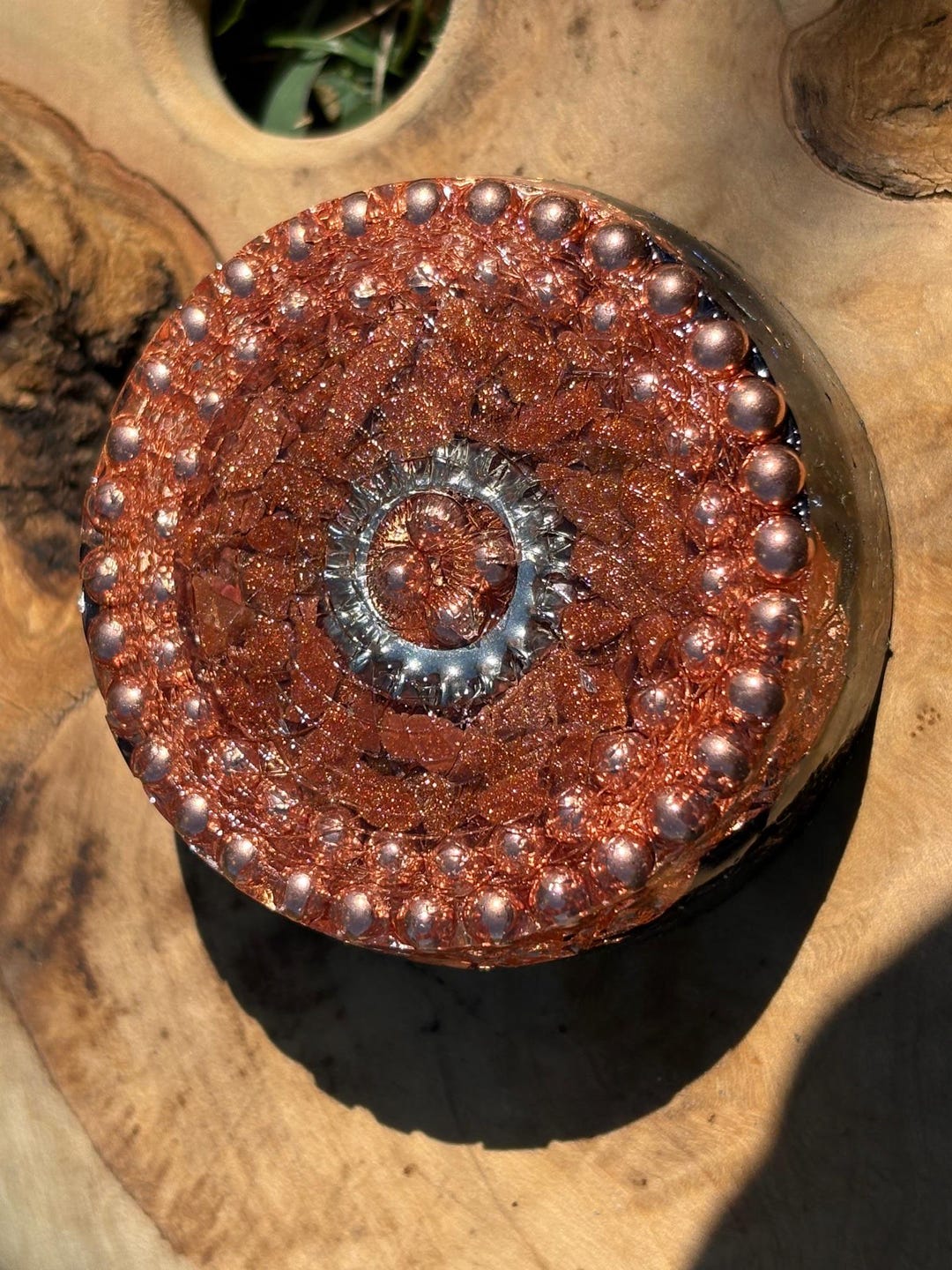 Orgonite Tower Buster. Orgone Generator. Copper/carnelian/gold Stone ...