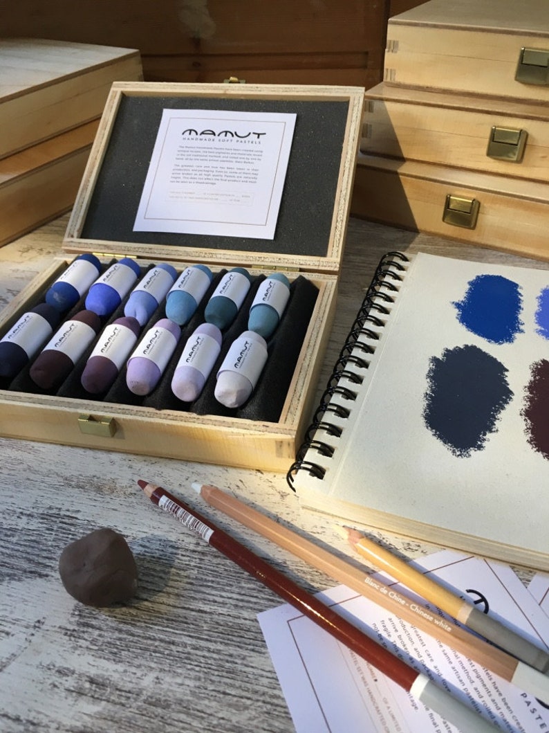 Handmade Soft Pastel Set #10: Artisan Colors in a Wooden Box - Etsy