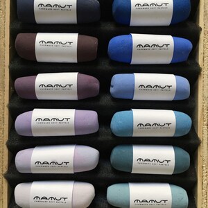 Handmade Soft Pastel Set: 12 Artisan Colors, Wooden Box - Etsy