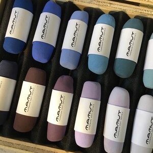 Handmade Soft Pastel Set: 12 Artisan Colors, Wooden Box - Etsy