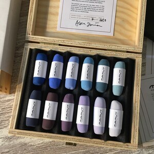 Handmade Soft Pastel Set: 12 Artisan Colors, Wooden Box - Etsy