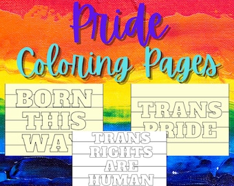 Trans Coloring Pages - Etsy UK