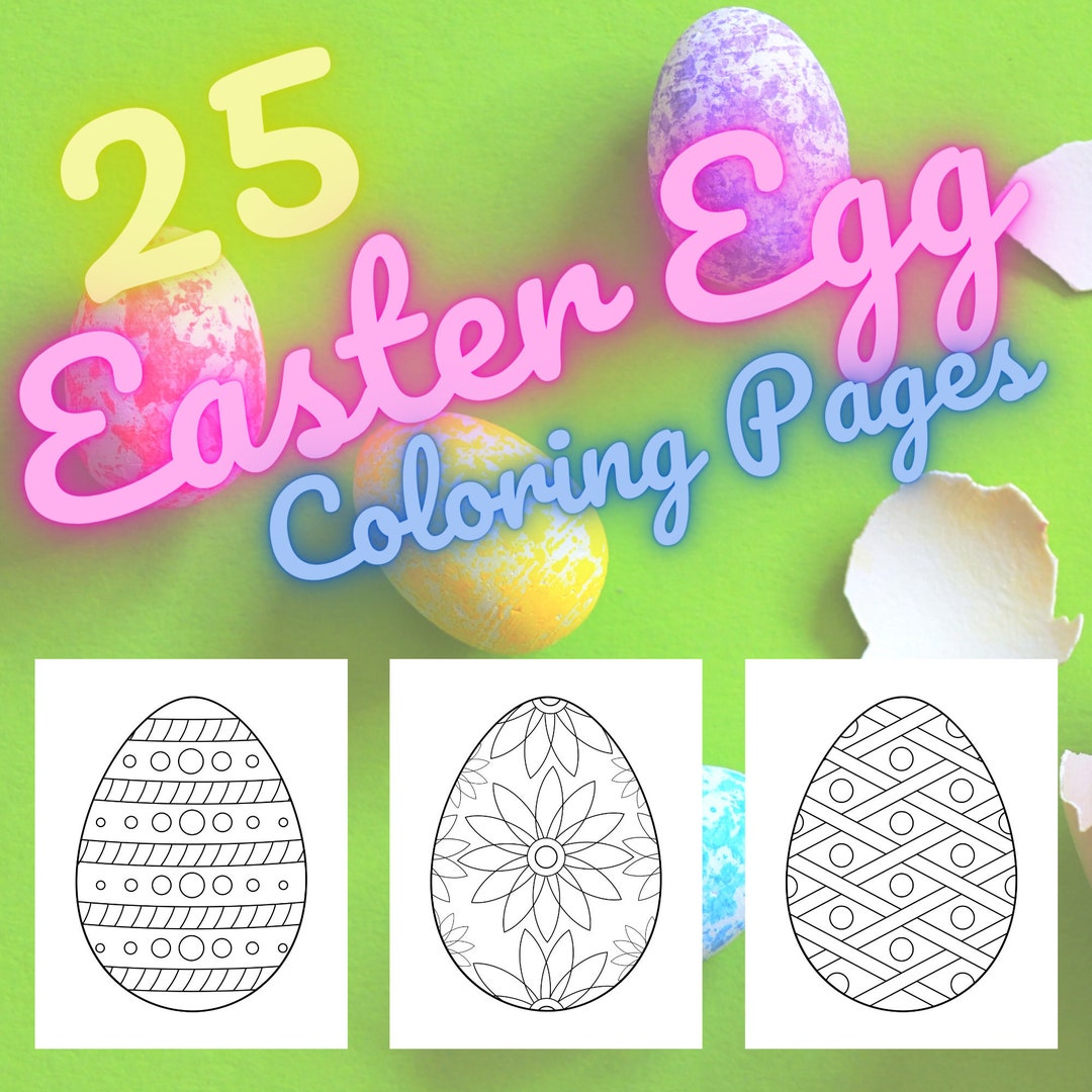 Color Your Own Easter Egg Coloring Page Digital/instant Download - 25 ...