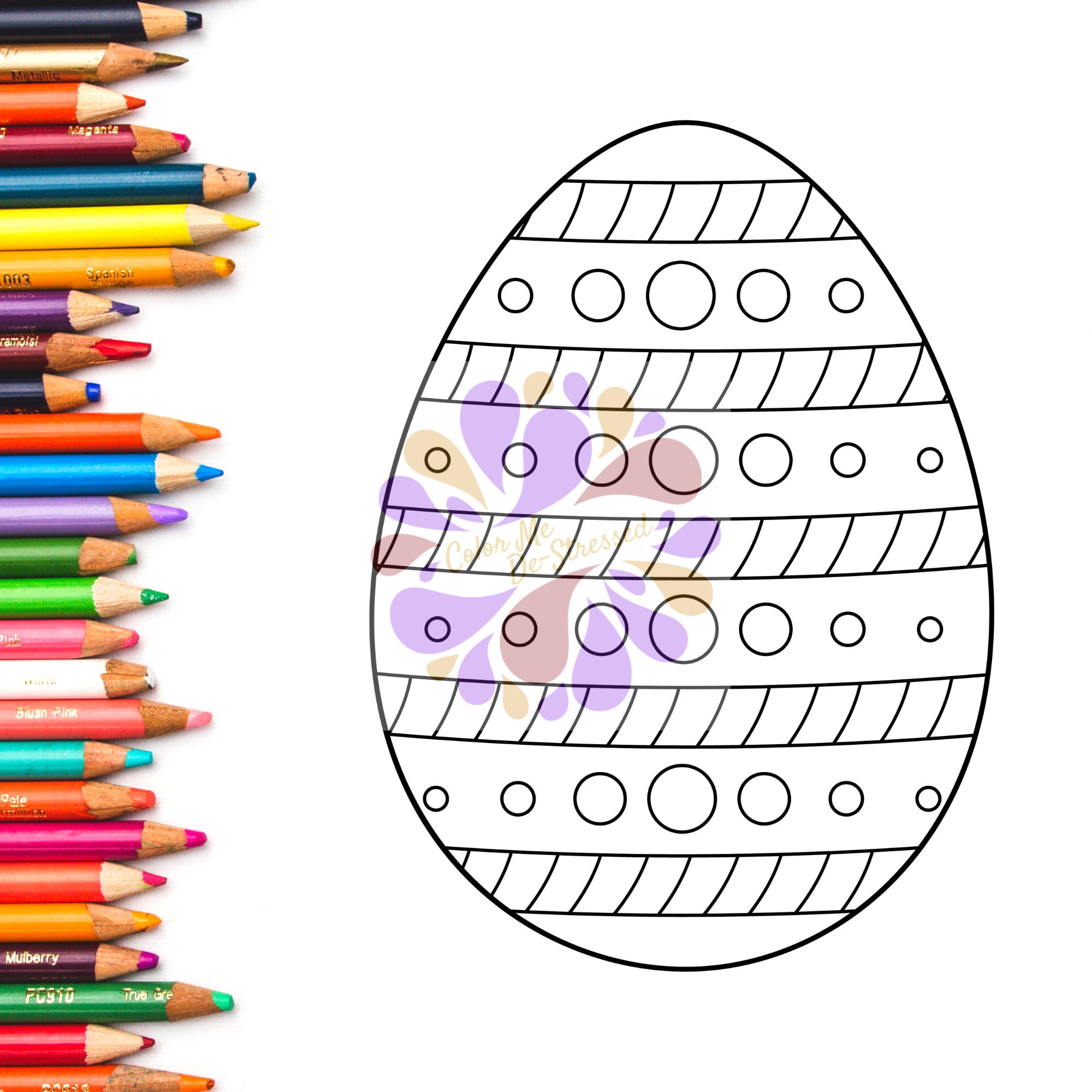 Color Your Own Easter Egg Coloring Page Digital/instant Download - 25 ...