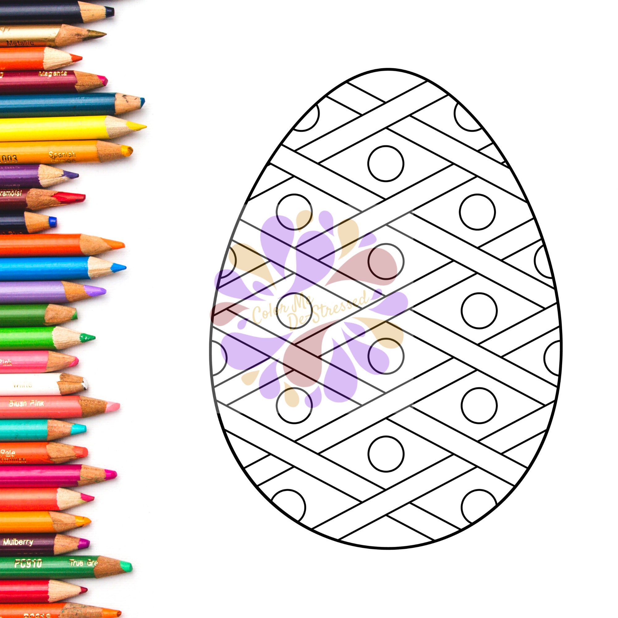 Color Your Own Easter Egg Coloring Page Digital/instant Download - 25 ...