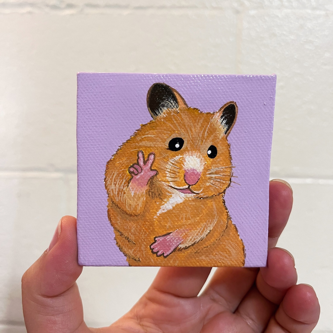 Peace Sign Hamster Meme Animal Art Funny Hamster Hamster - Etsy
