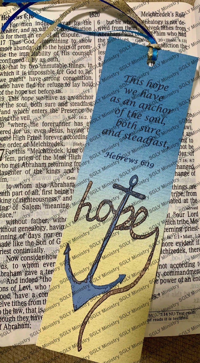 Hope Anchor Bookmarks Five (5) Printable Bookmarks With Hebrews 6:19 ...