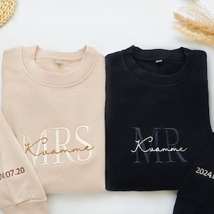 Custom Mrs. Embroidered Sweatshirt, Gift for Future Mrs & Mr Engagement ...