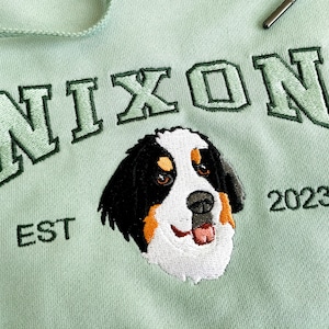 Custom Dog Hoodie Embroidered Dog Name, Personalized Pet Face ...
