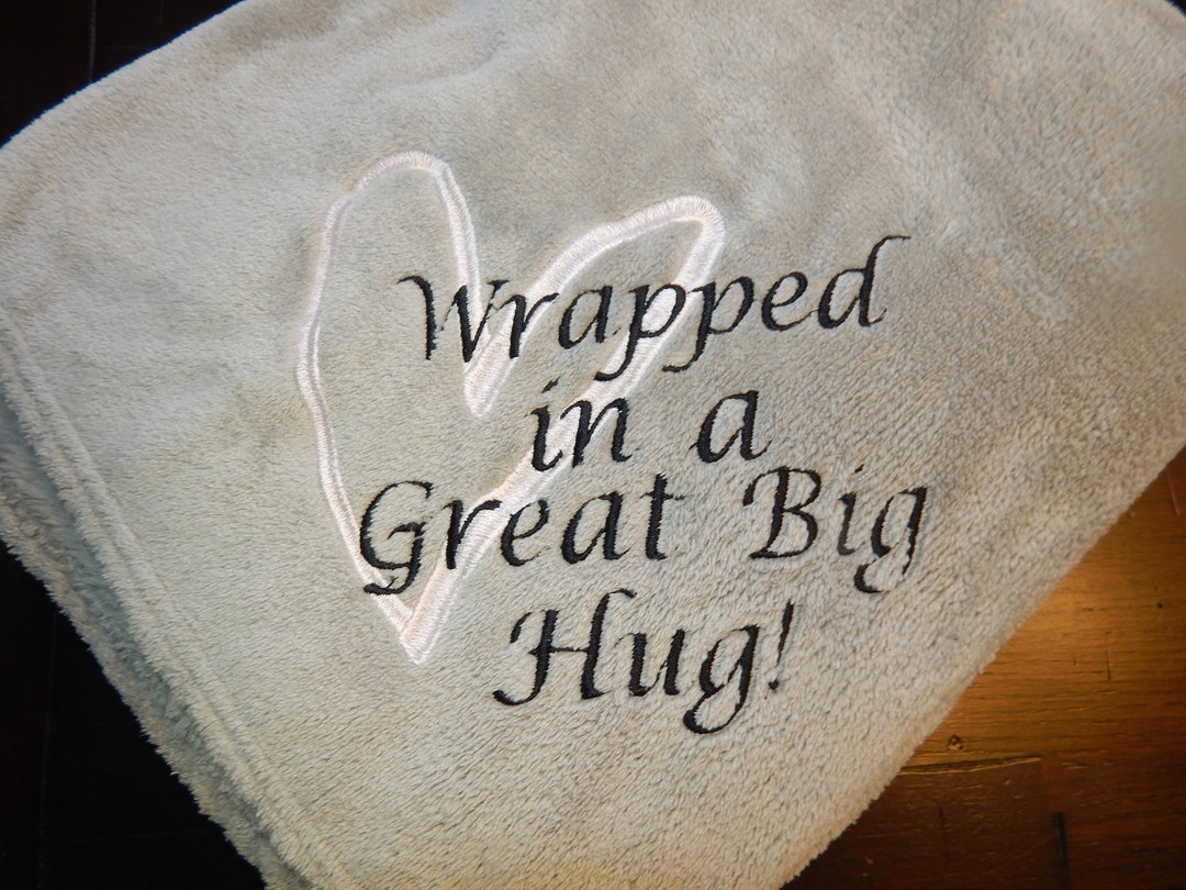 Chemo Comfort Blanket Custom Embroidered Gift Cancer Ribbon Custom Gift ...