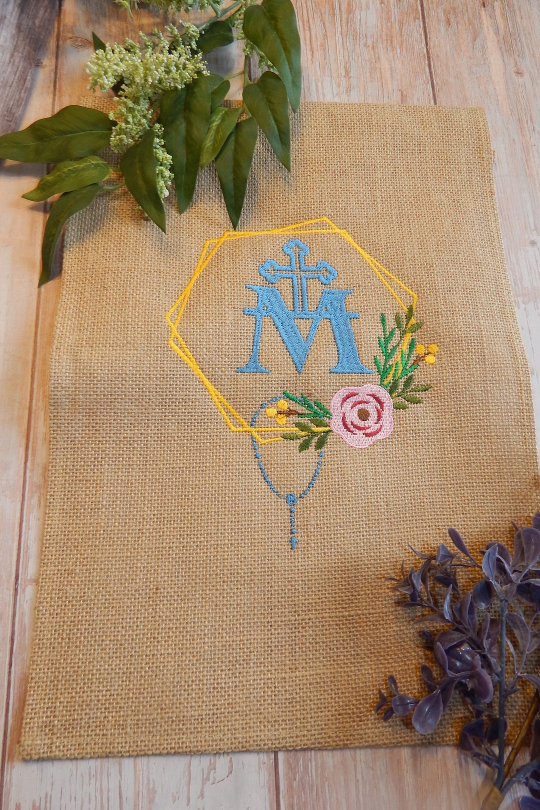 Marian Garden Flag | Mary Garden | Cross | Decoration | Catholic ...
