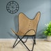 Handmade Leather Living Room Butterfly Chair Genuine Indian BKF Chair ...