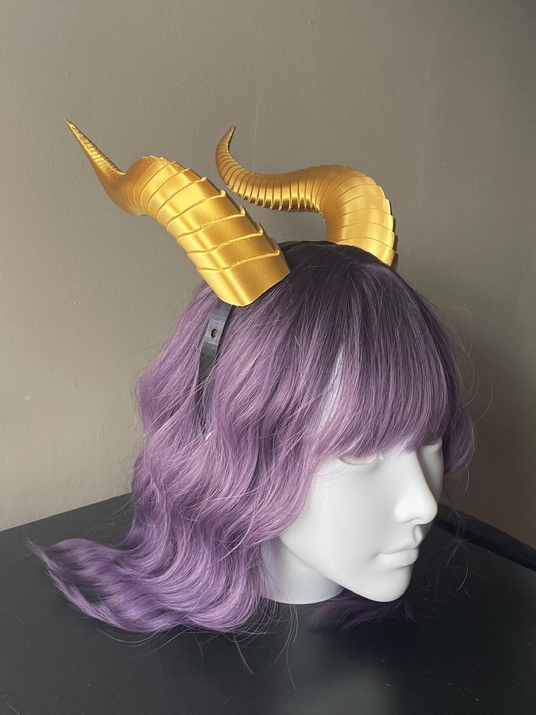 Dragon Horns Headband - 3D Printed Fantasy Cosplay & Halloween Costume ...
