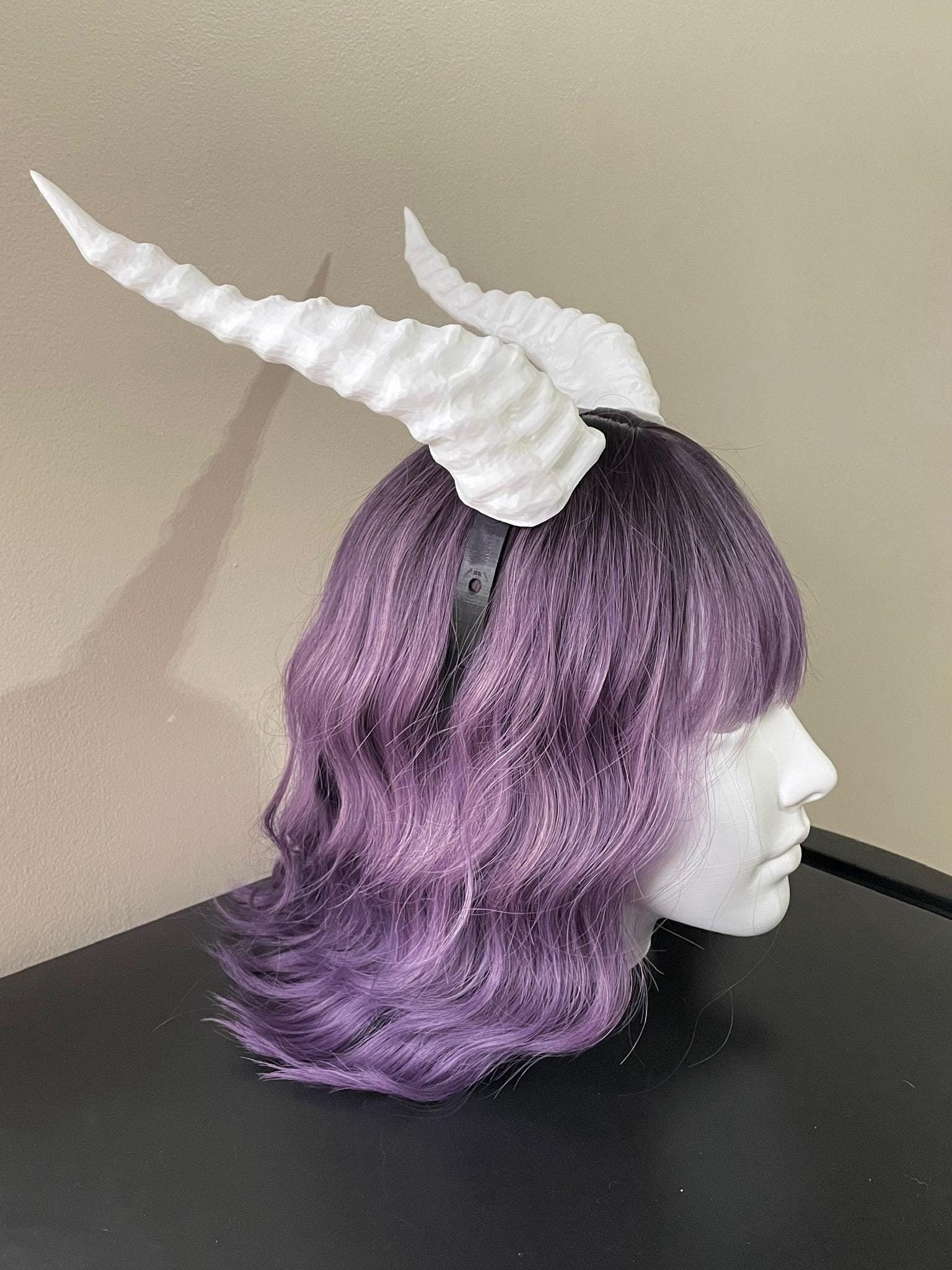 Dragon Horns Headband - 3D Printed Fantasy Cosplay & Halloween Costume ...