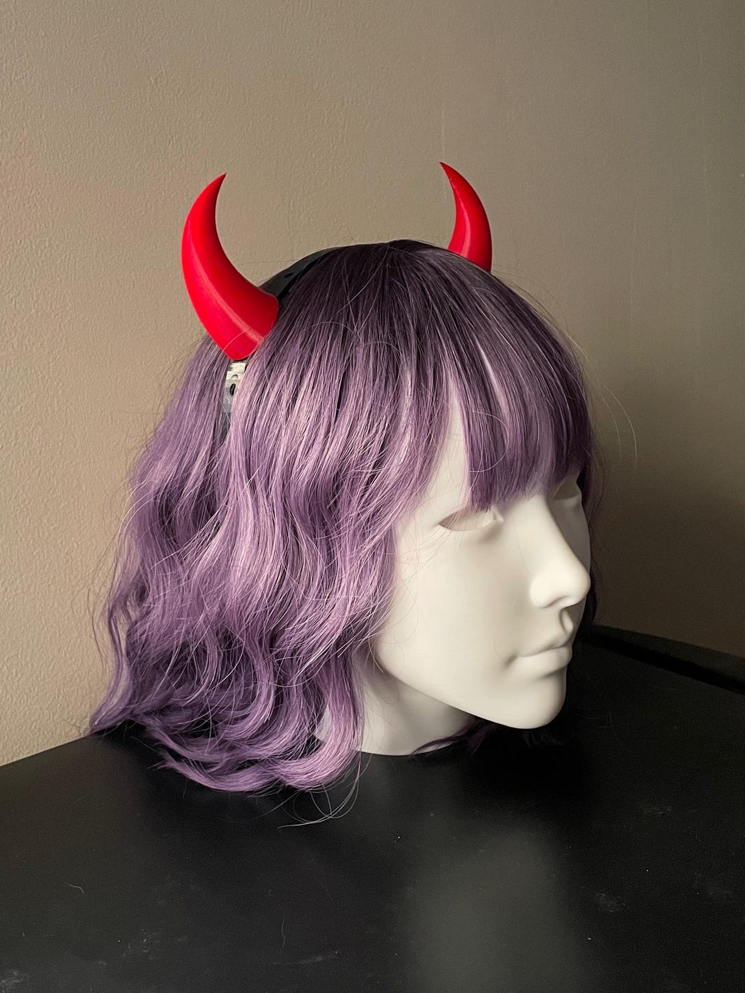 Small Devil Horns Headband – 3D Printed Fantasy Cosplay & Halloween ...
