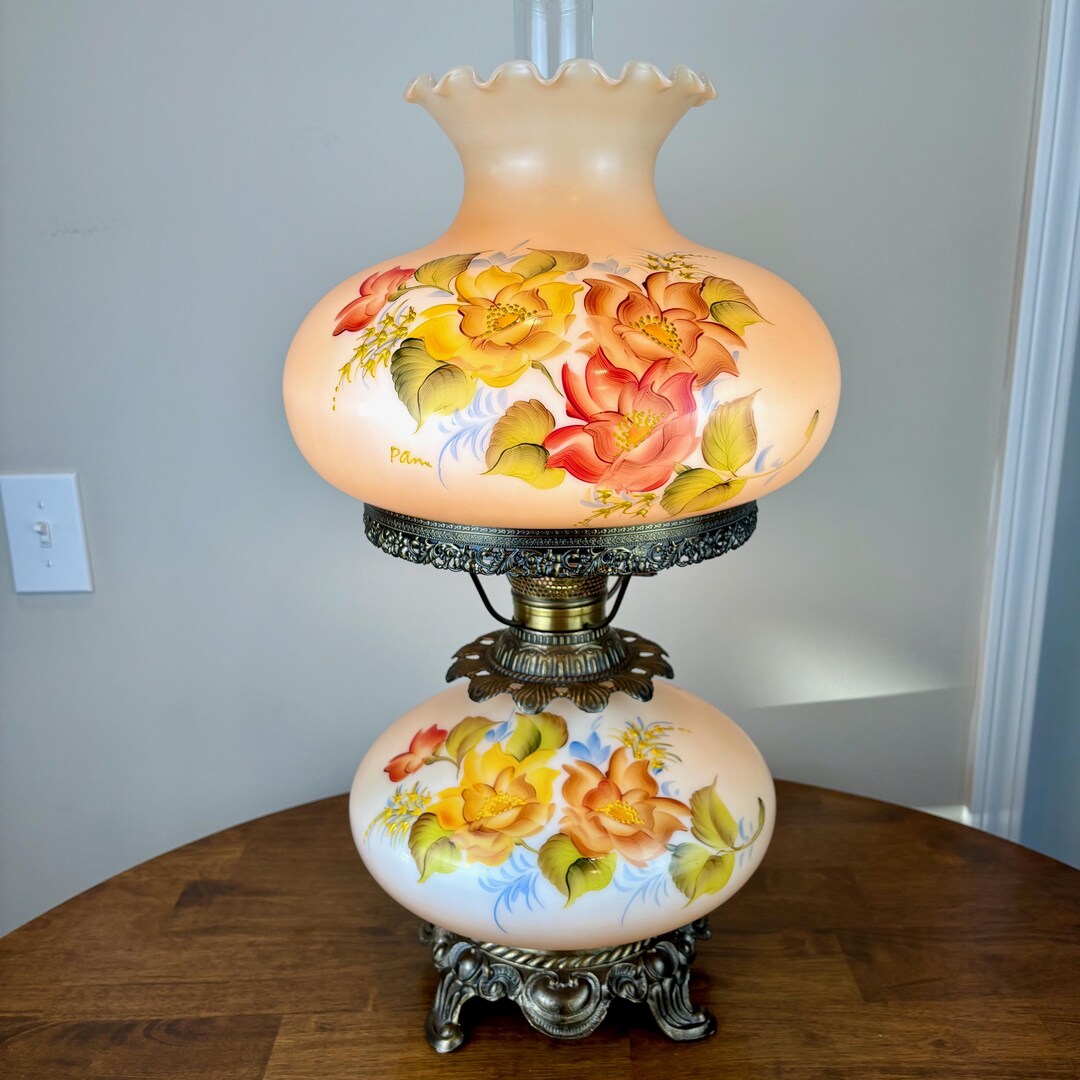 Milk Glass Hurricane Lamp