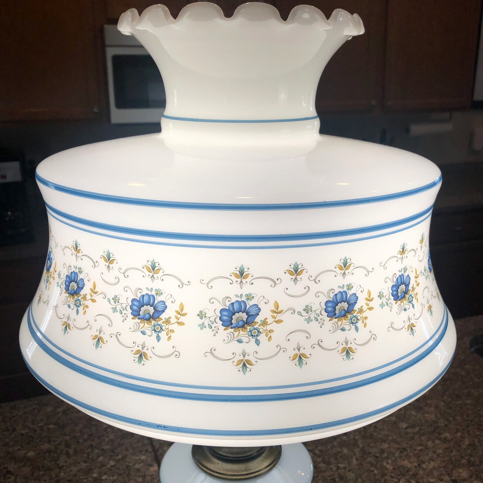 Large Vintage Abigail Adams Hurricane Lamp Quoizel Milk Glass - Etsy