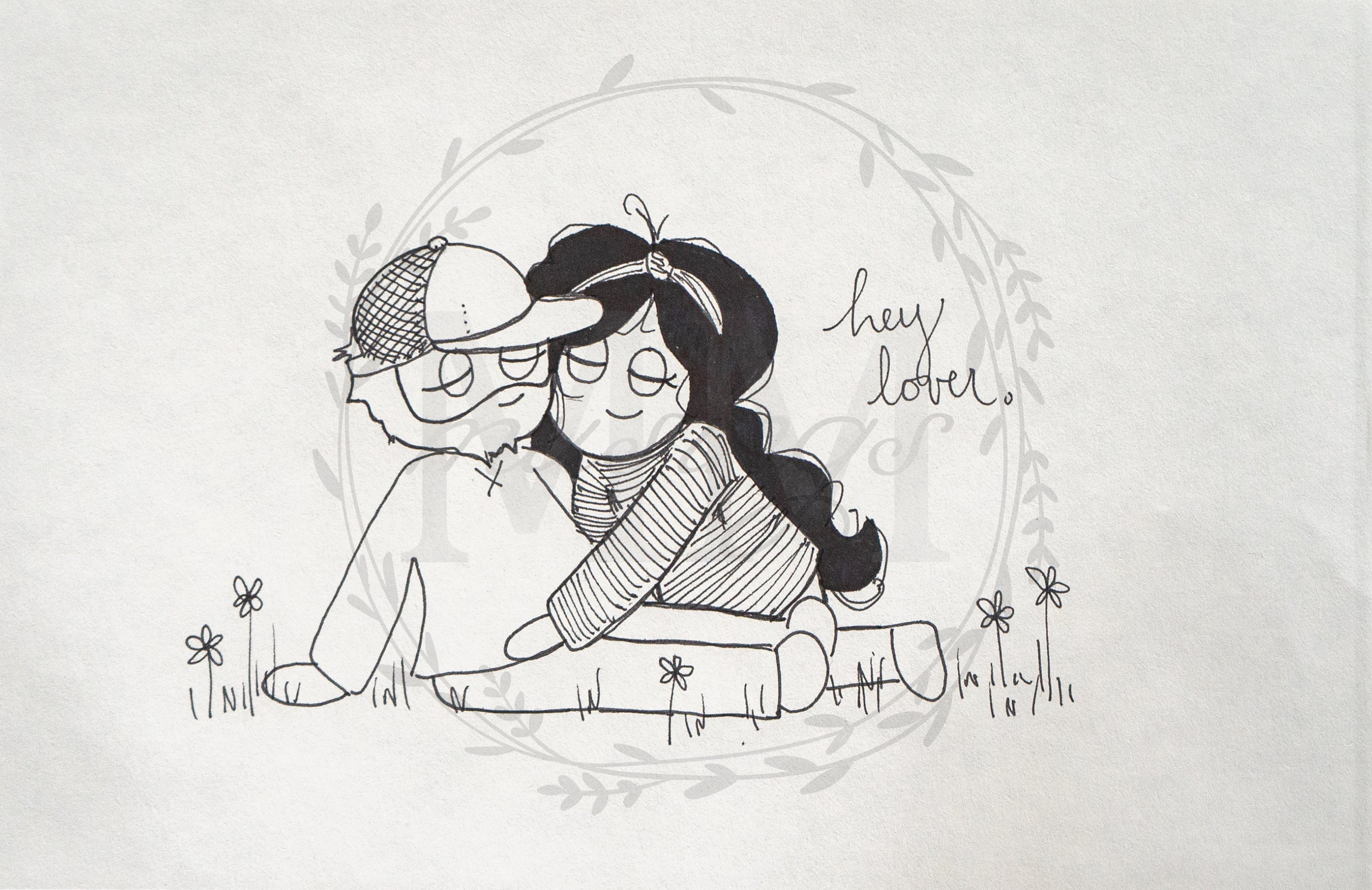 Park Time: Hey Lover Doodle , Digital Download, Valentines Card - Etsy