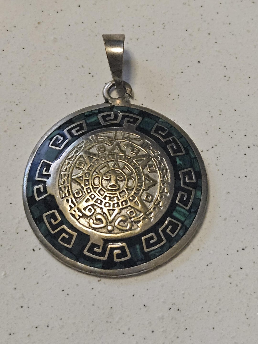 Sterling Silver Aztec Mayan Calander Mecican Pendant - Etsy