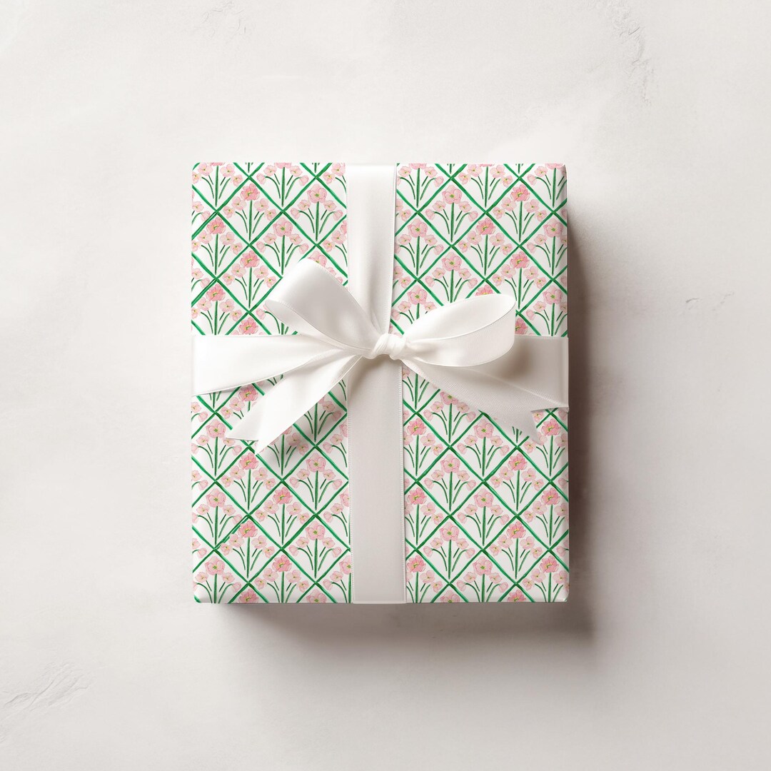 Poppy Deco Watercolor Wrapping Paper Sheets Matte - Etsy