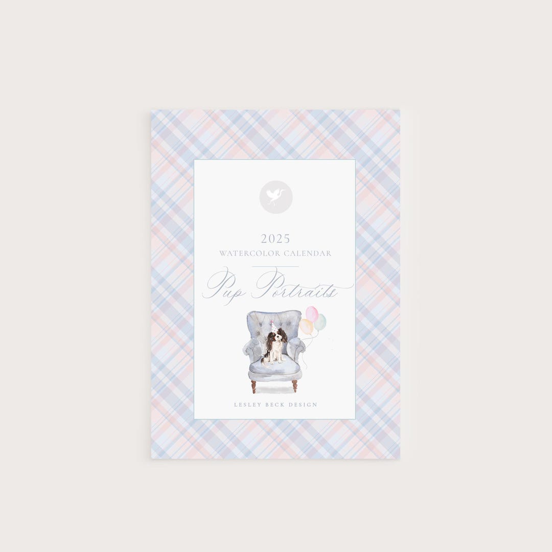 Monthly Calendar Watercolor Art 2025 Calendar Pet Portraits Theme - Etsy