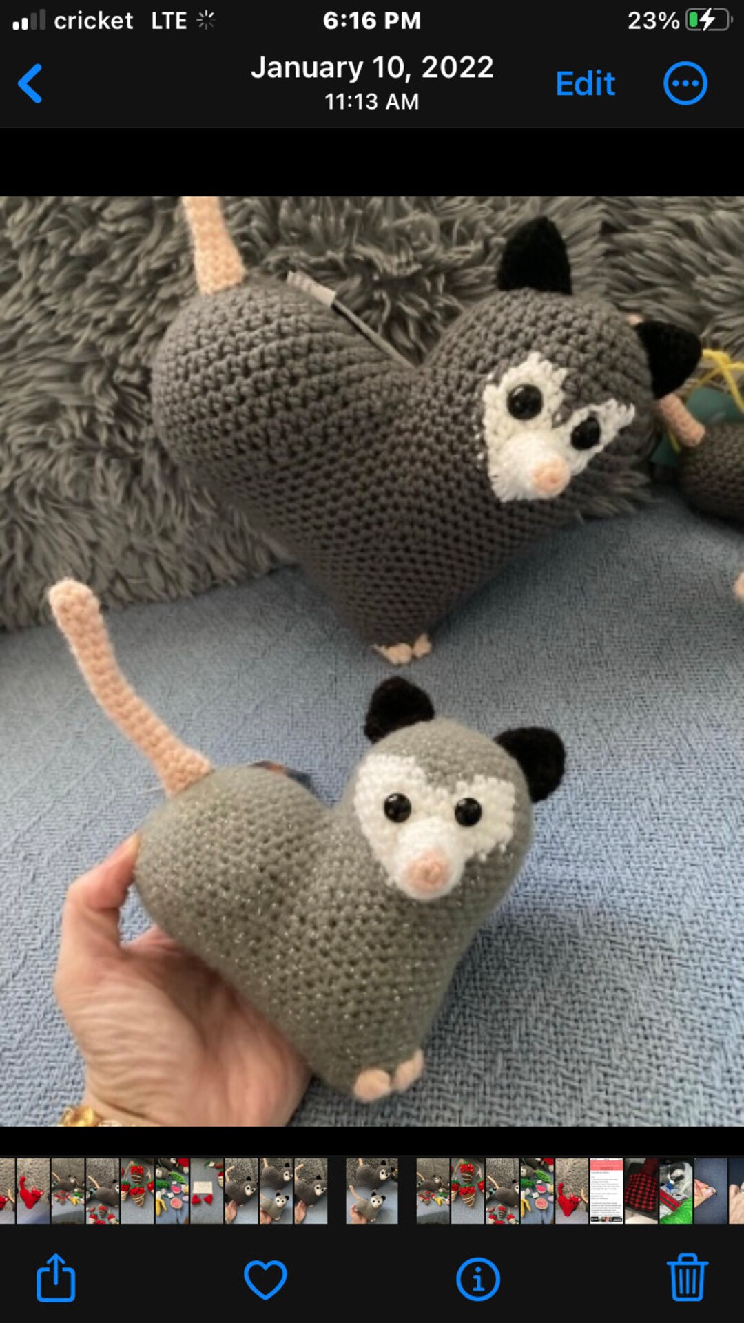 Heart Shaped Opossum Toy - Etsy
