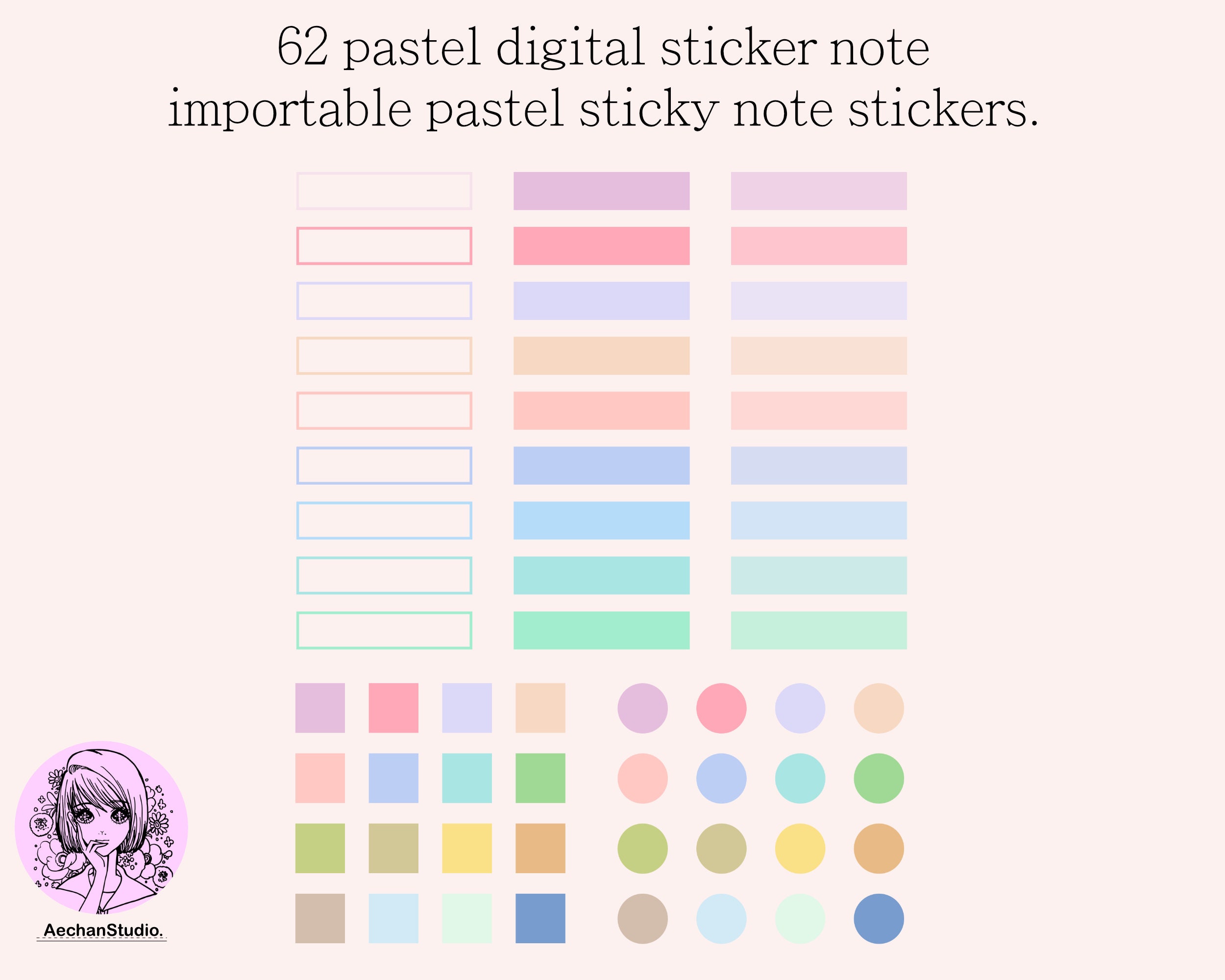 Stickers for Goodnotes Digital Sticker Book iPad Sticky | Etsy