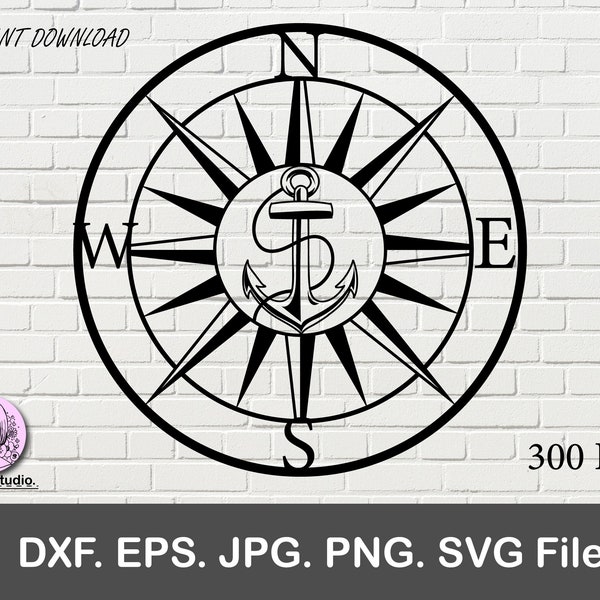 Anchor Compass - Etsy