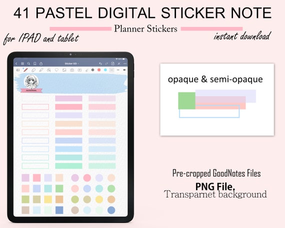 Stickers for Goodnotes Digital Sticker Book Ipad Sticky - Etsy