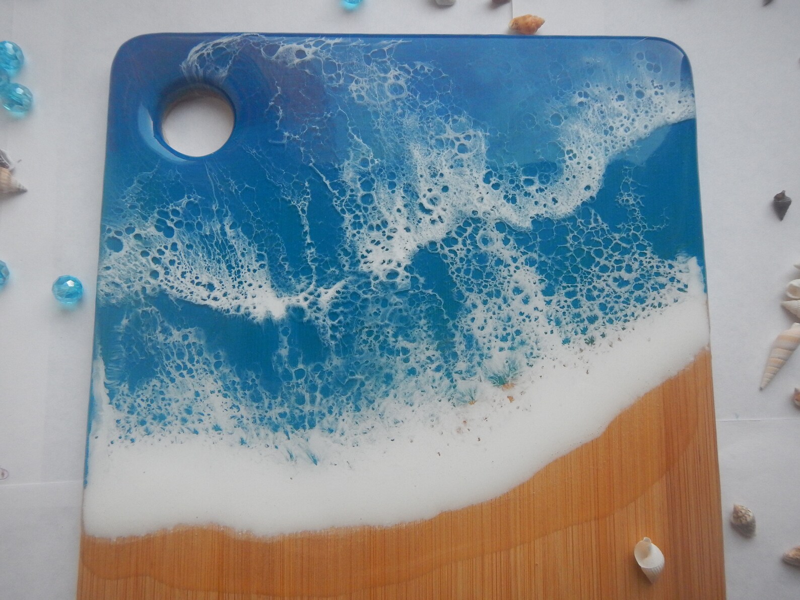 Resin cutting board ocean epoxy board cutting ocean wave | Etsy