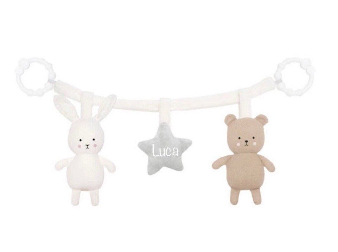 Baby Seat Toy With Name Made of Fabric Rabbit Teddy Star Baby Toy ...