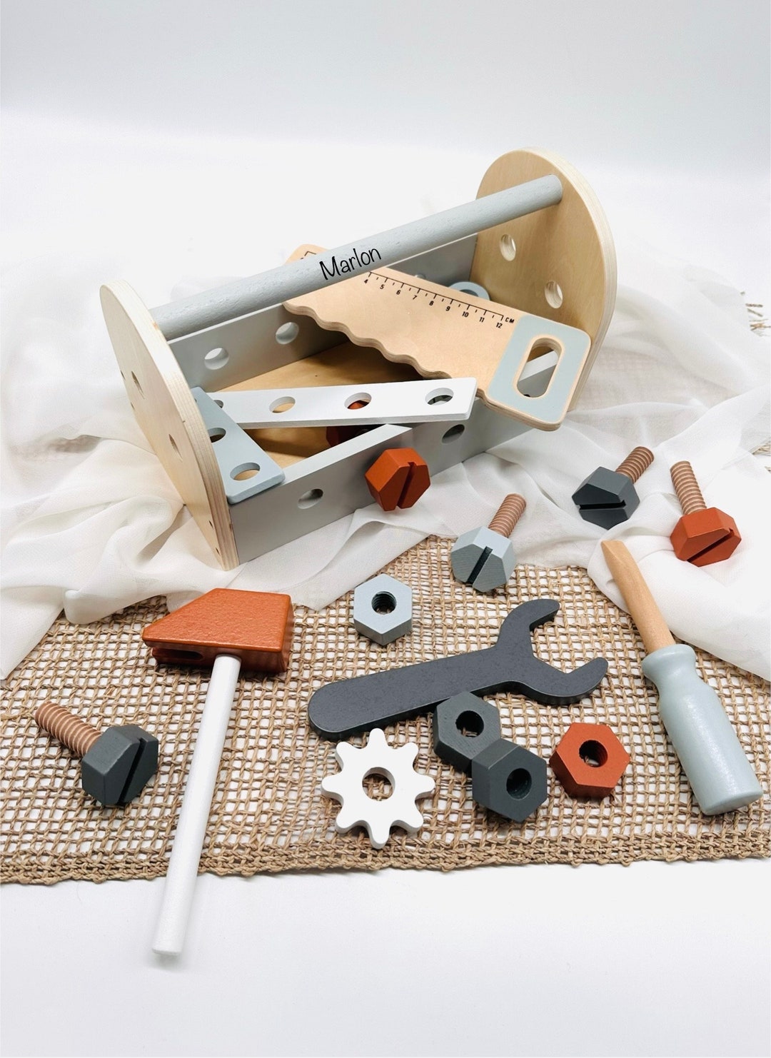 Personalized Tool Box, Wooden Toy Boy, 1st Birthday Gift Boy ...