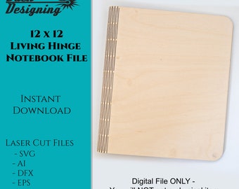A5 Living Hinge Notebook Laser Cut File - Etsy