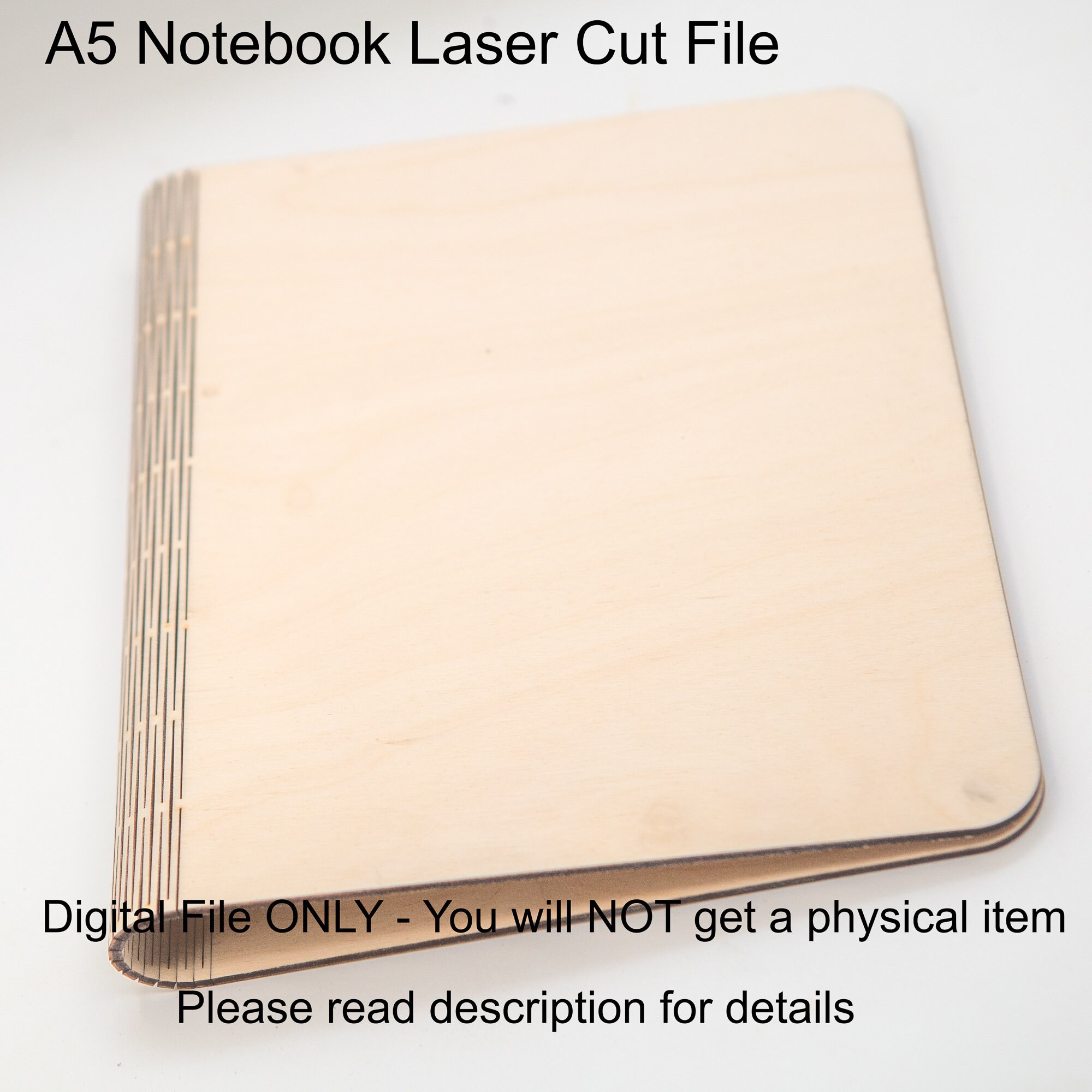 A5 Living Hinge Notebook Laser Cut File Digital Download for Glowforge ...