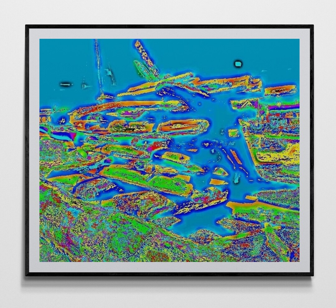 Abstract Islands, Digital Download Print, Colourful, Abstract, Wall Art ...