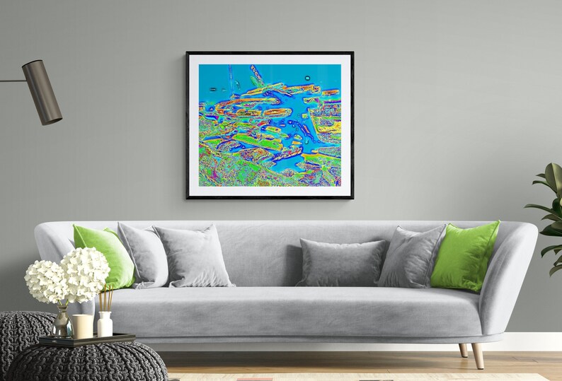Abstract Islands, Digital Download Print, Colourful, Abstract, Wall Art ...