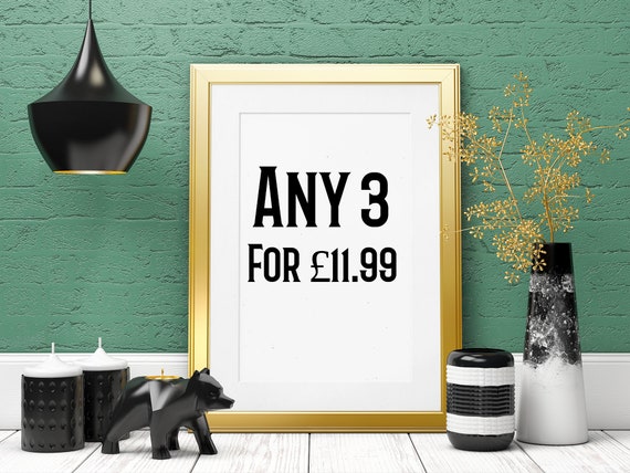 Digital Prints Any 3 A5 prints set Mix n Match Still life ...